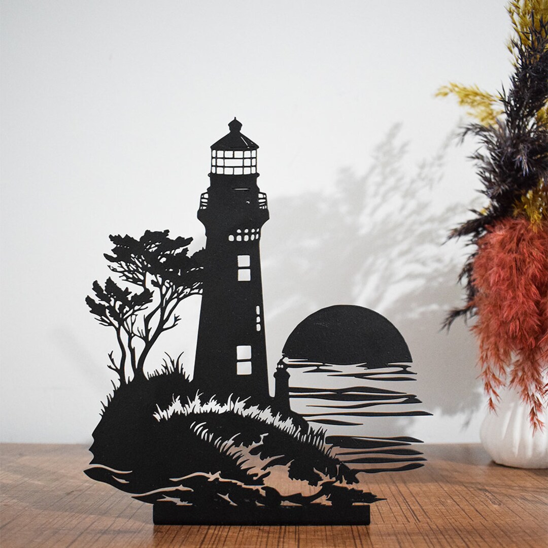 Decorative Metal Lighthouse Landscape Table Top Decor,home and Office ...