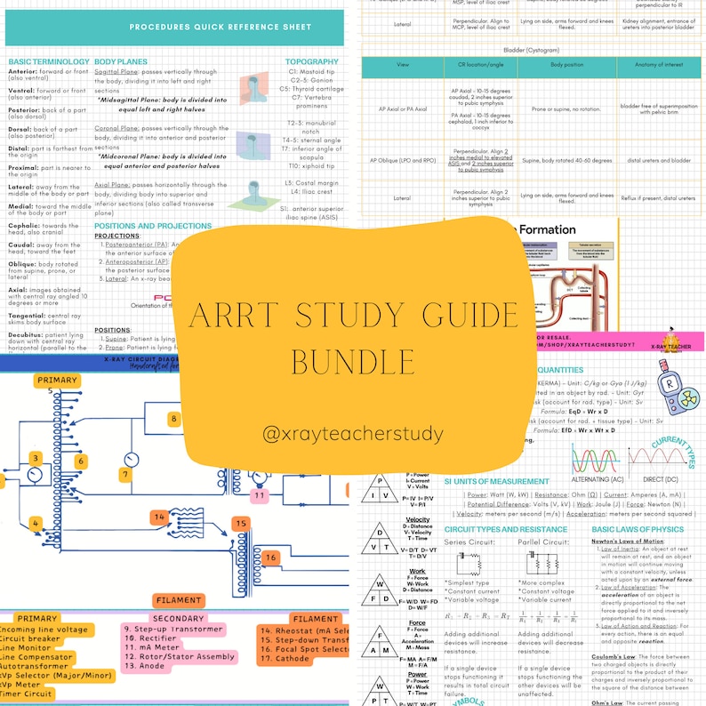 ARRT STUDY BUNDLE: 6 Useful X-ray Teacher Products in One! - Etsy