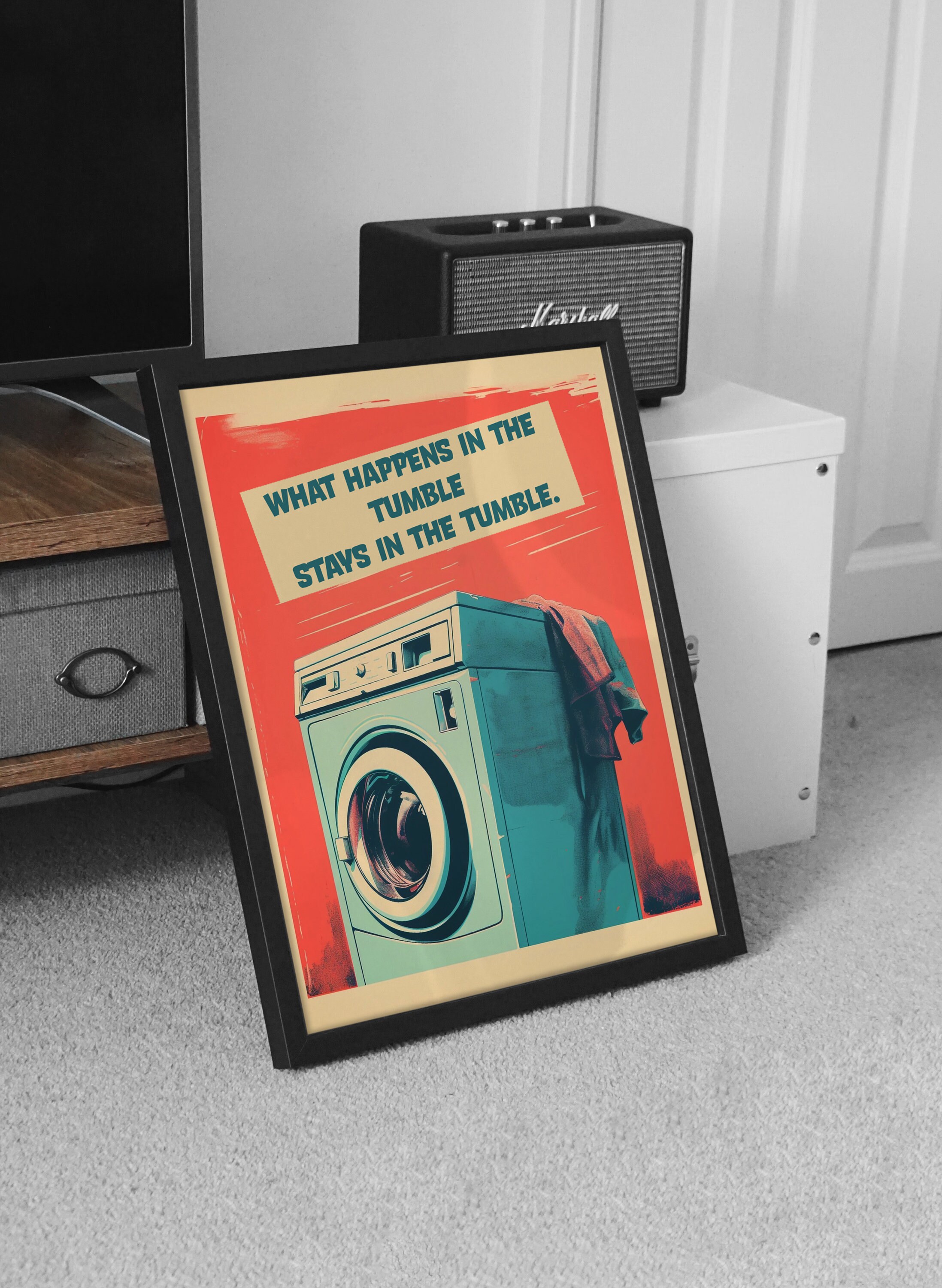 Funny Laundry Rules Poster Fight Club Rules Laundry Print Toilet Art ...
