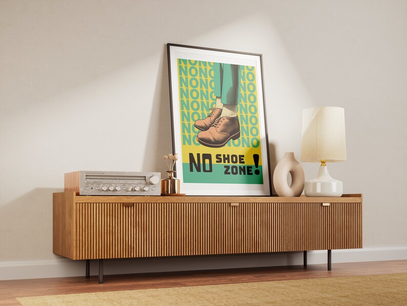 No Shoe Zone Poster: Entryway Decor (digital Download) - Etsy