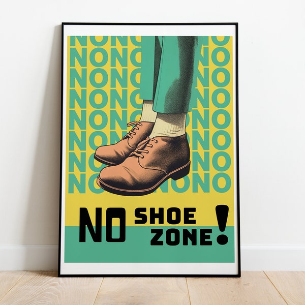 No Shoes Funny Sign - Etsy