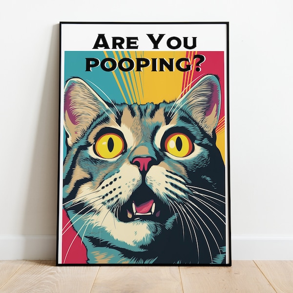 Are You Pooping Cat Sign - Etsy