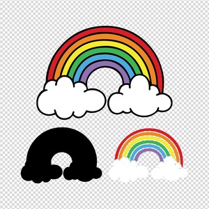 Rainbow SVG PNG File Instant Digital Download Rainbows Nature - Etsy