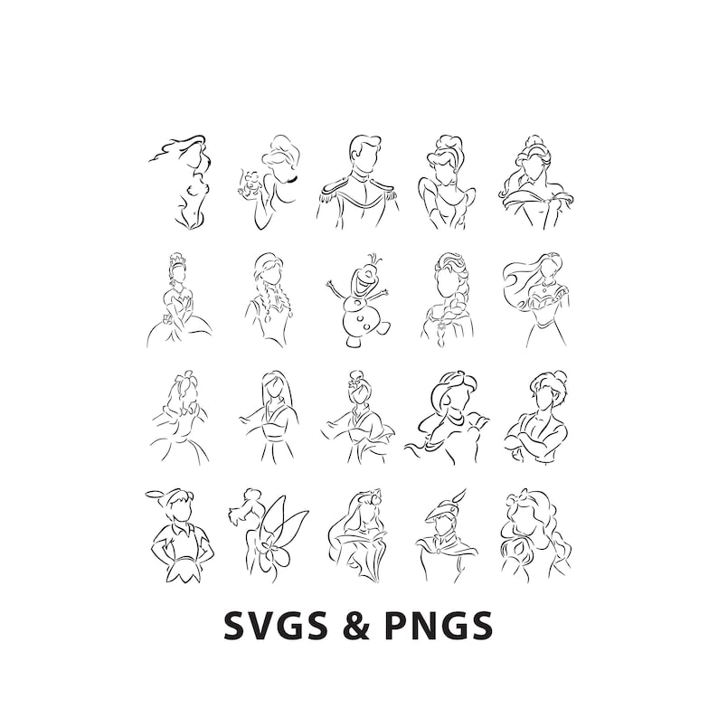 Fairy Tale Lot 1 - SVG PNG File Instant Digital Download - Iconic - Etsy