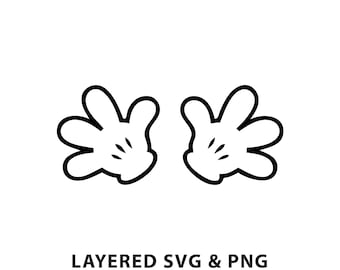 Mickey Hands Bundle SVG, Mickey Svg, Png Instant Download, Printable ...