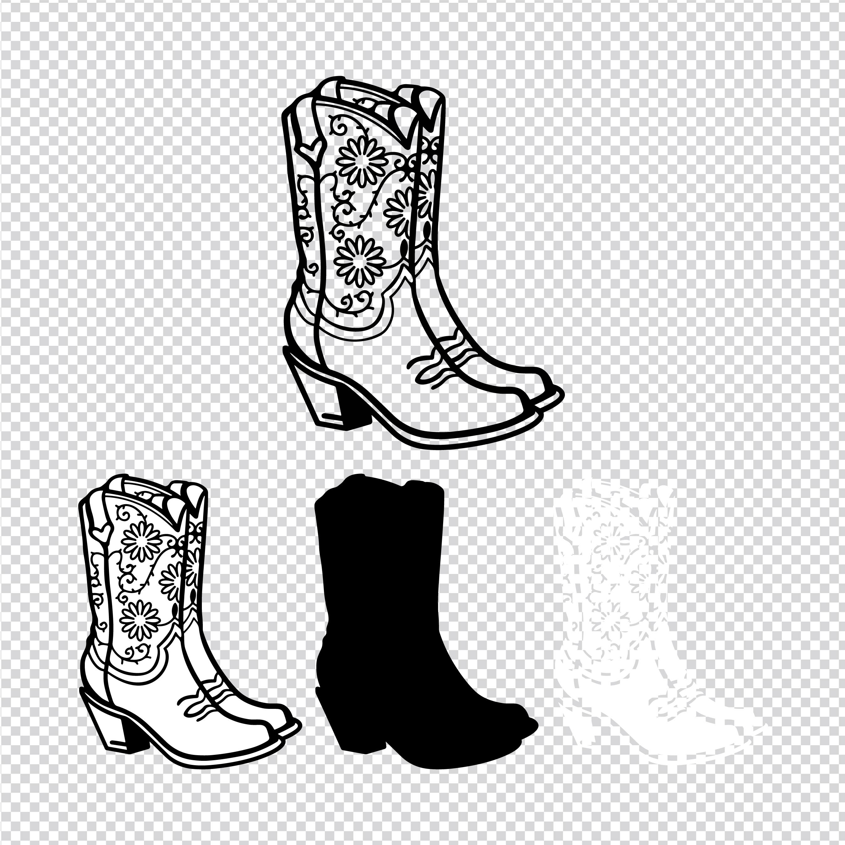 Cowboy Boots - SVG PNG File Instant Digital Download - Shoes - Etsy