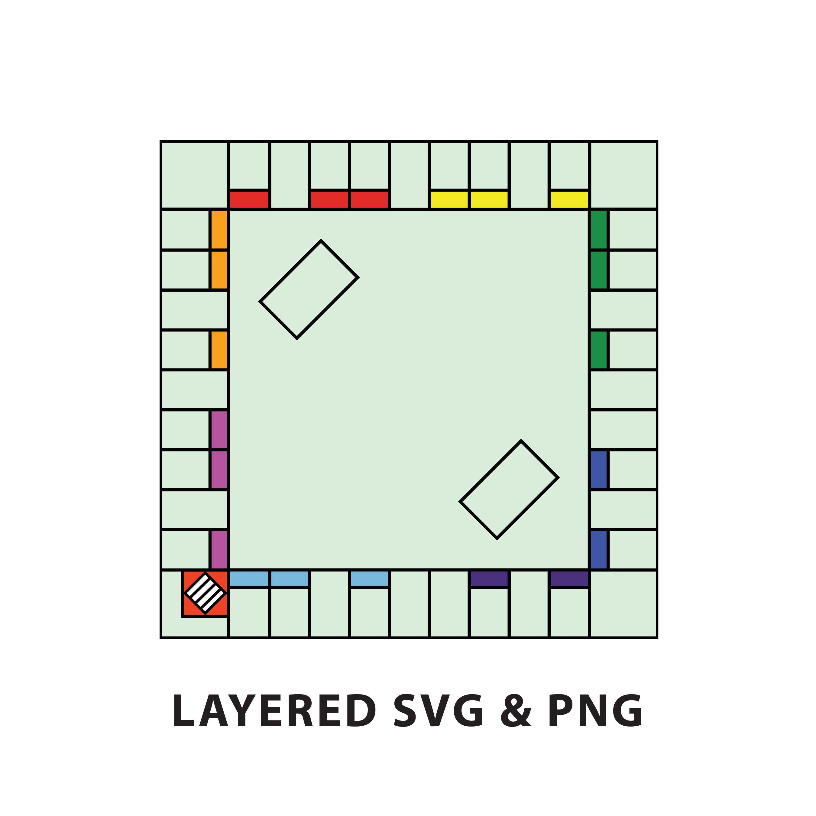 Board Game Template - SVG PNG File Instant Digital Download - Etsy