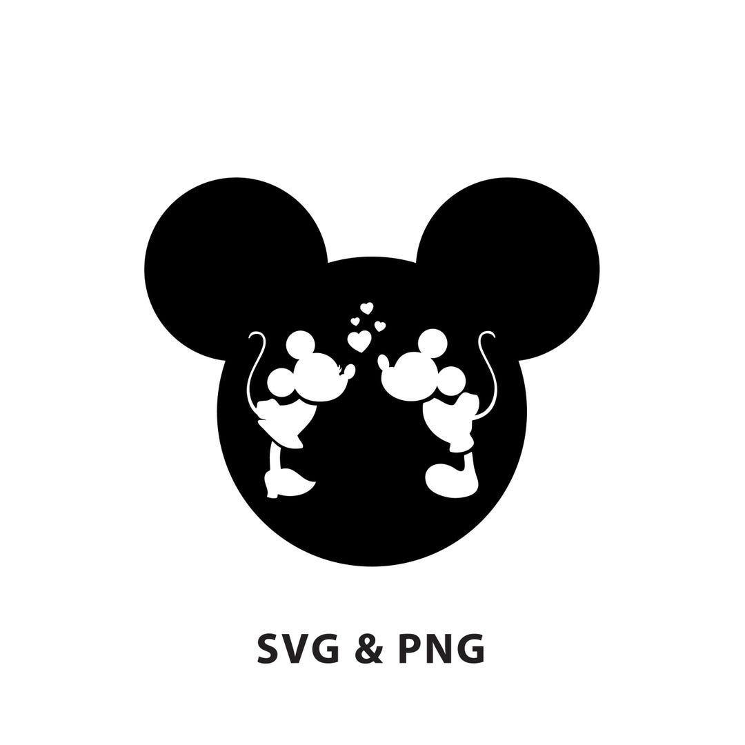Mouse - SVG PNG File Instant Digital Download - Kissing - Iconic - Etsy