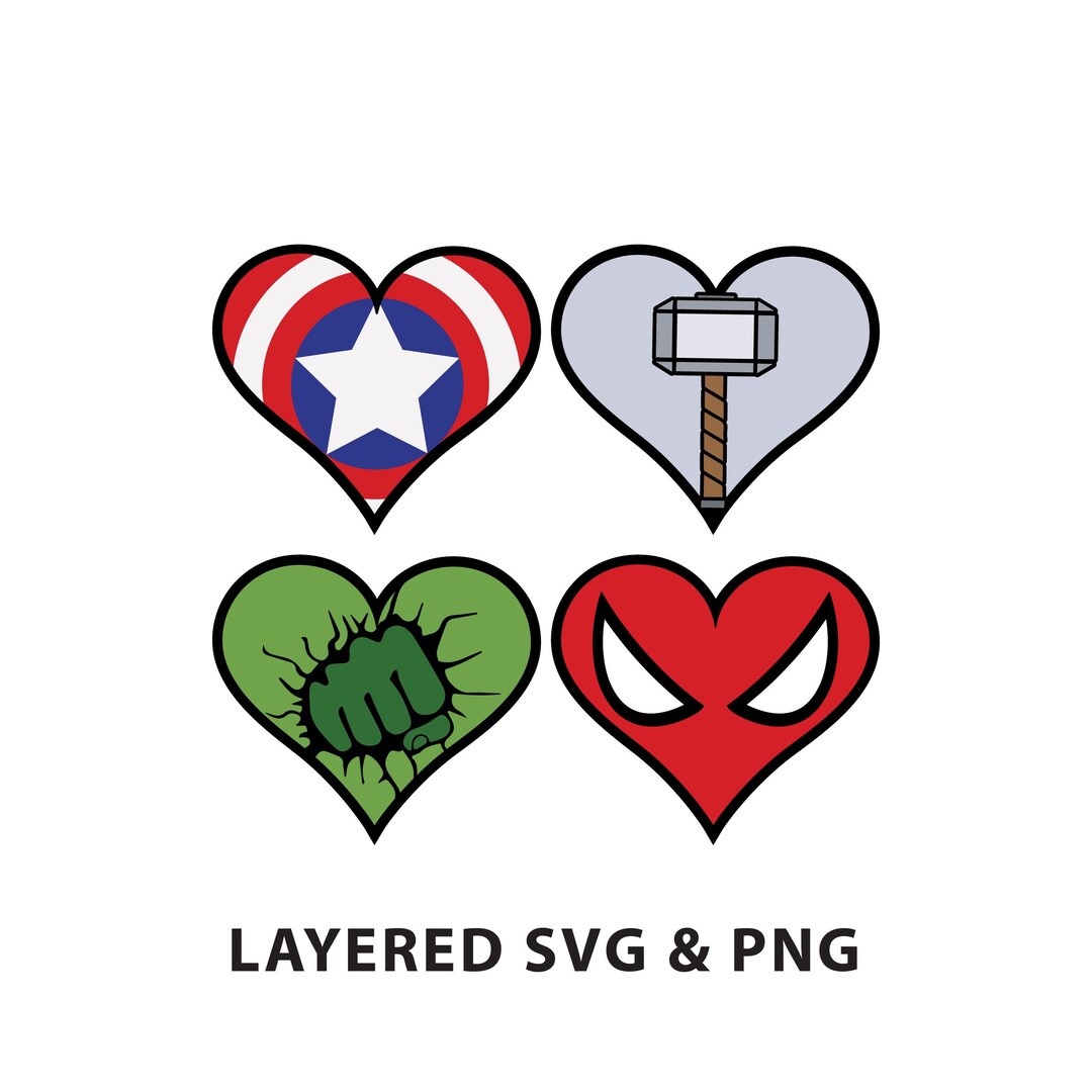 Superhero Lot - SVG PNG File Instant Digital Download - Iconic - Etsy