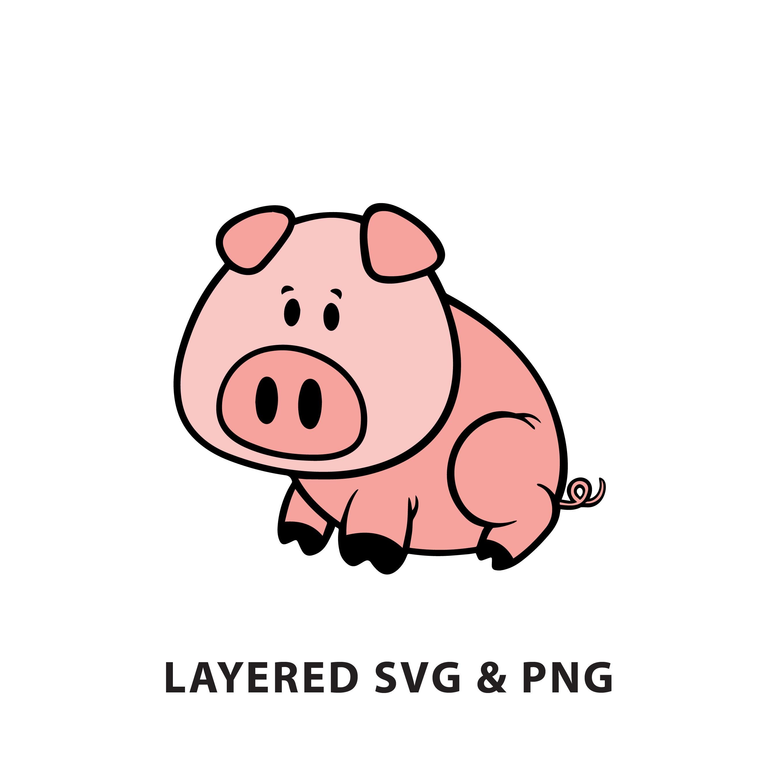 Pig - SVG PNG File Instant Digital Download - Animals - Etsy