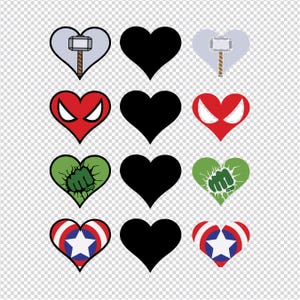 Superhero Lot - SVG PNG File Instant Digital Download - Iconic - Etsy