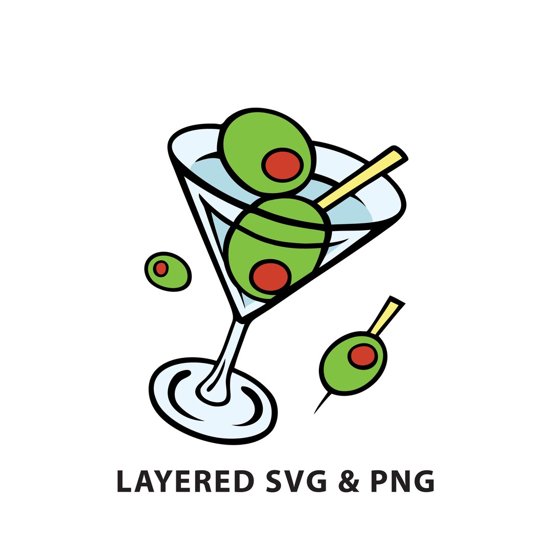Martini - SVG PNG File Instant Digital Download - Drinks - Etsy