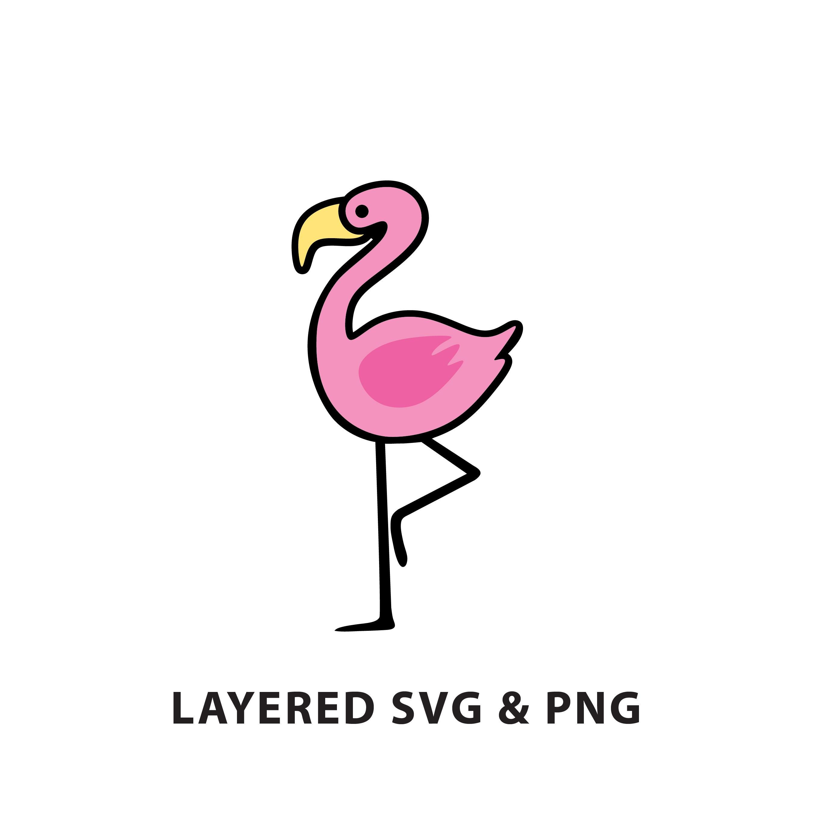 Flamingo - Bird SVG PNG File Instant Digital Download - Animals - Etsy