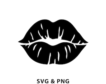 Lips Outline, Shape, Pattern, Stencil, Template PNG & SVG Transparent ...