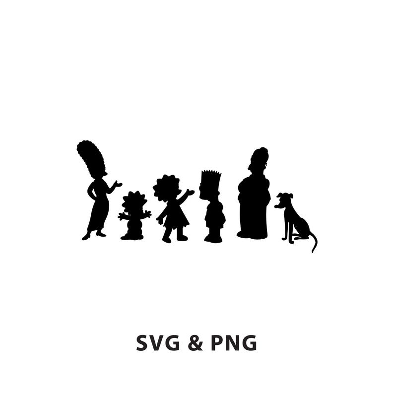 Simpsons - SVG PNG File Instant Digital Download - Silhouette - Etsy