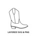Cowboy Boots - SVG PNG File Instant Digital Download - Shoes - Etsy