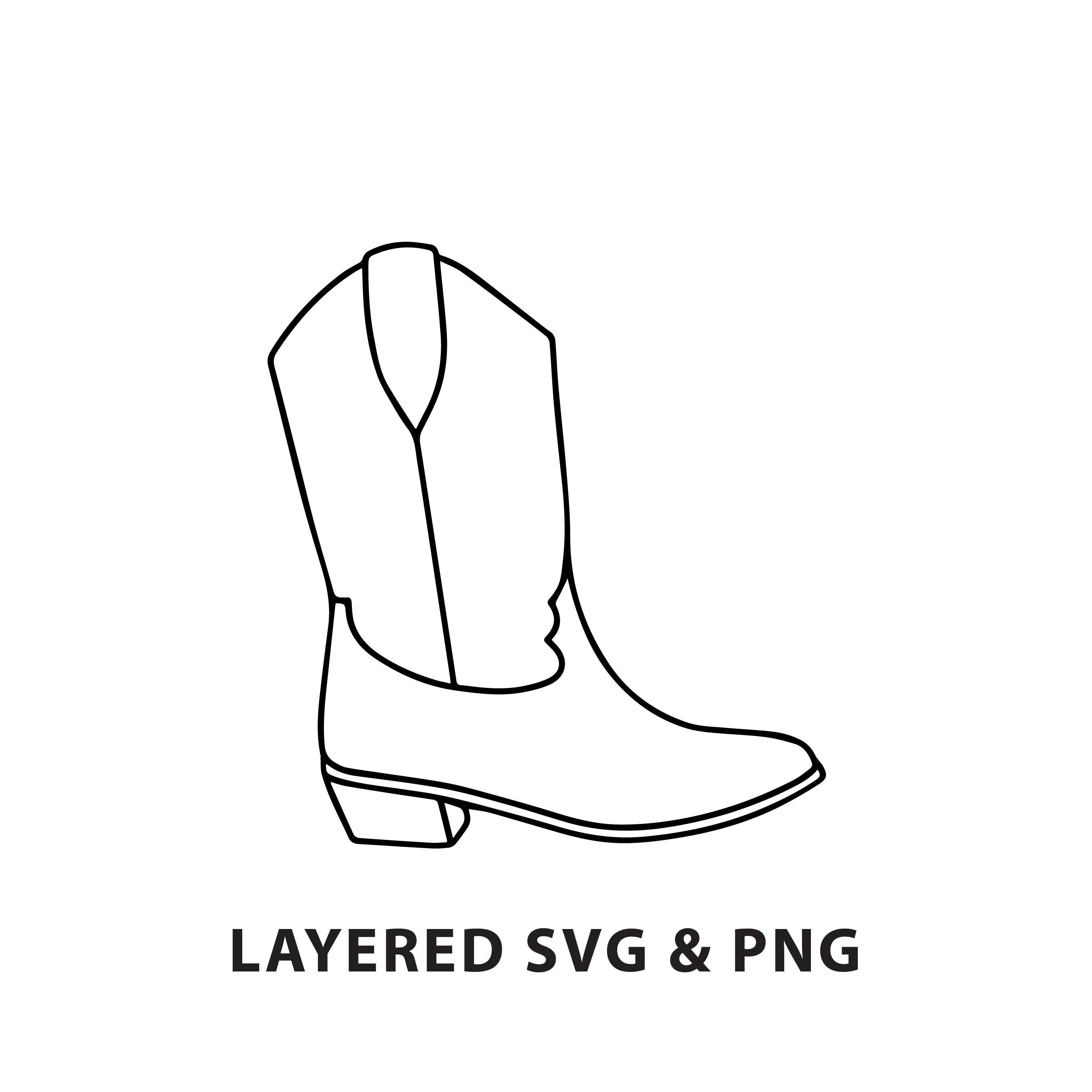 Cowboy Boots - SVG PNG File Instant Digital Download - Shoes - Etsy