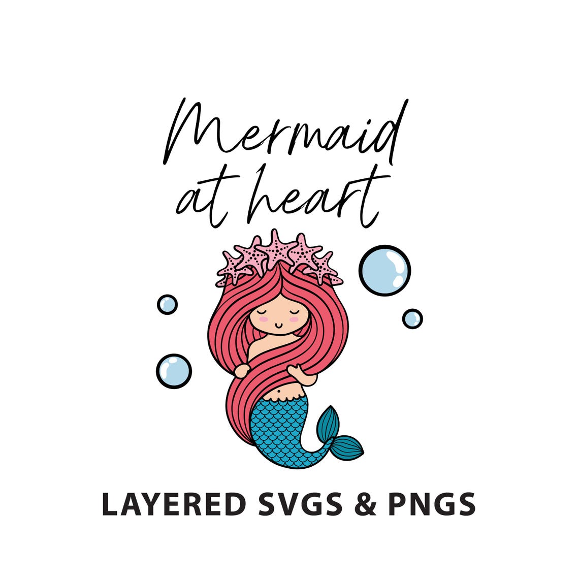 Mermaid - SVG PNG File Instant Digital Download - Sea - Nature - Etsy