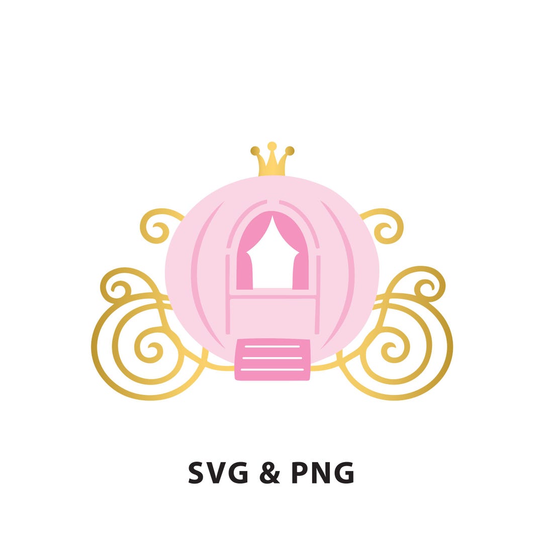 Carriage - SVG PNG File Instant Digital Download - Cinderella Pink - Etsy