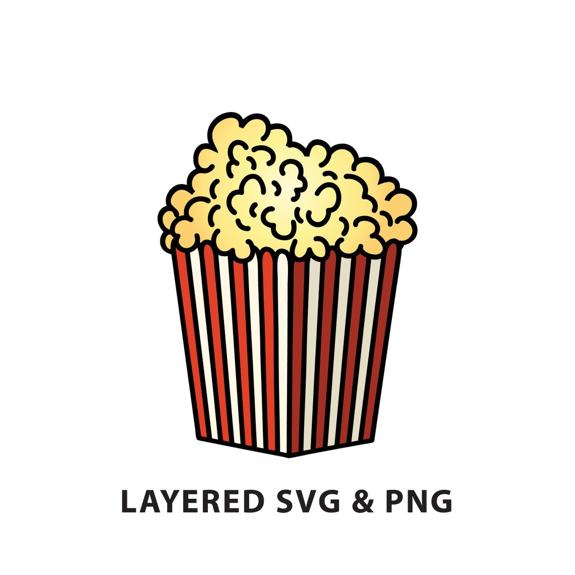 Popcorn - SVG PNG File Instant Digital Download - Food - Etsy