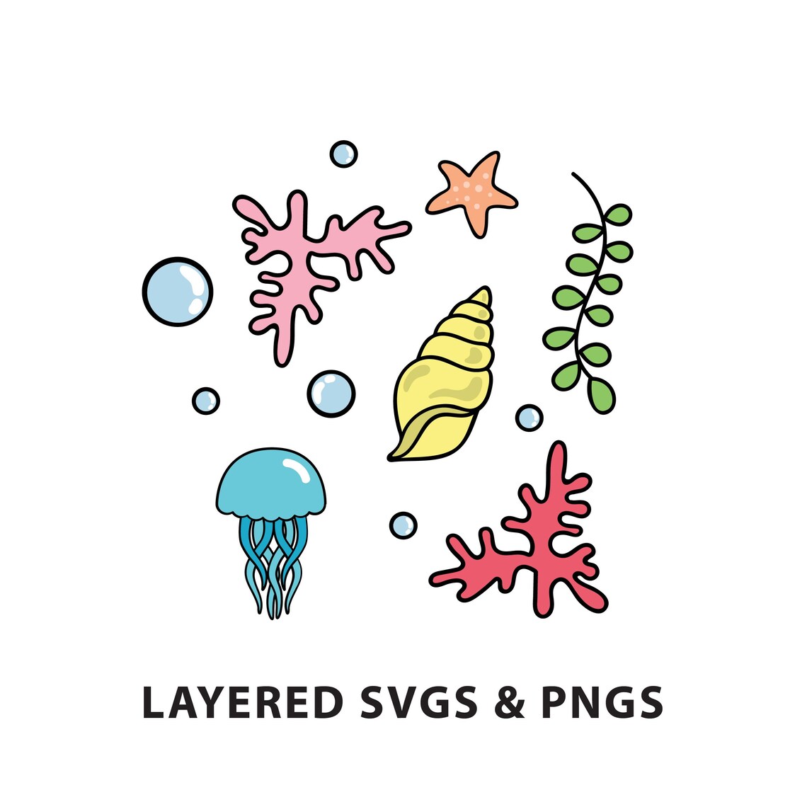 Under the Sea - SVG PNG File Instant Digital Download - Nature - Etsy