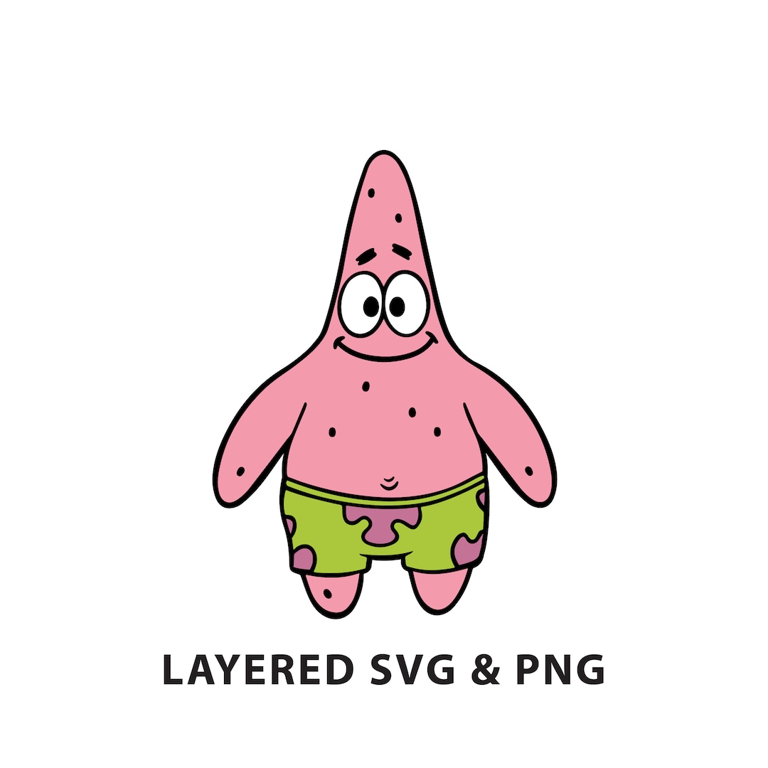 Patrick Star From Spongebob Squarepants SVG PNG File Instant Digital ...