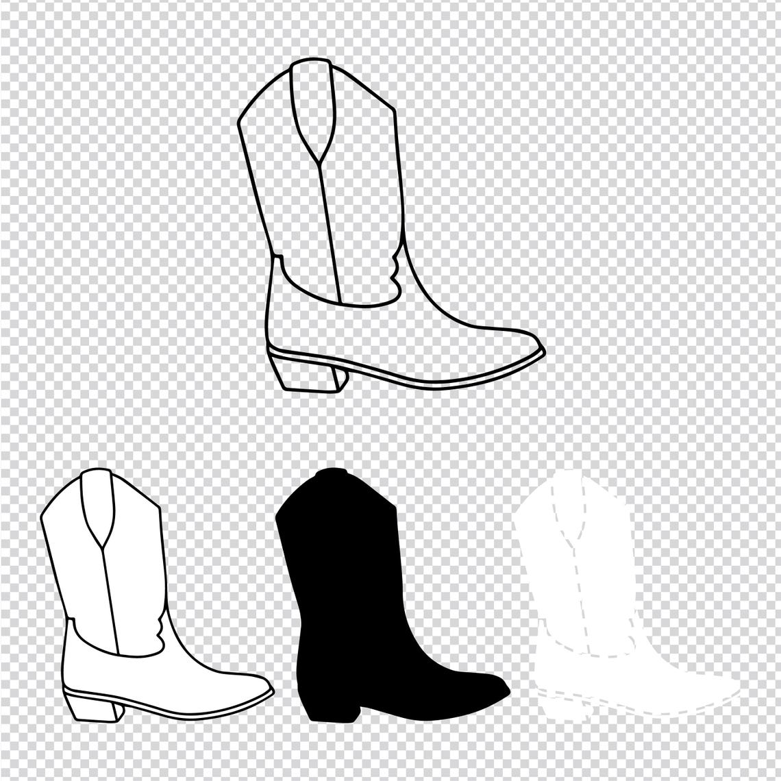 Cowboy Boots - SVG PNG File Instant Digital Download - Shoes - Etsy