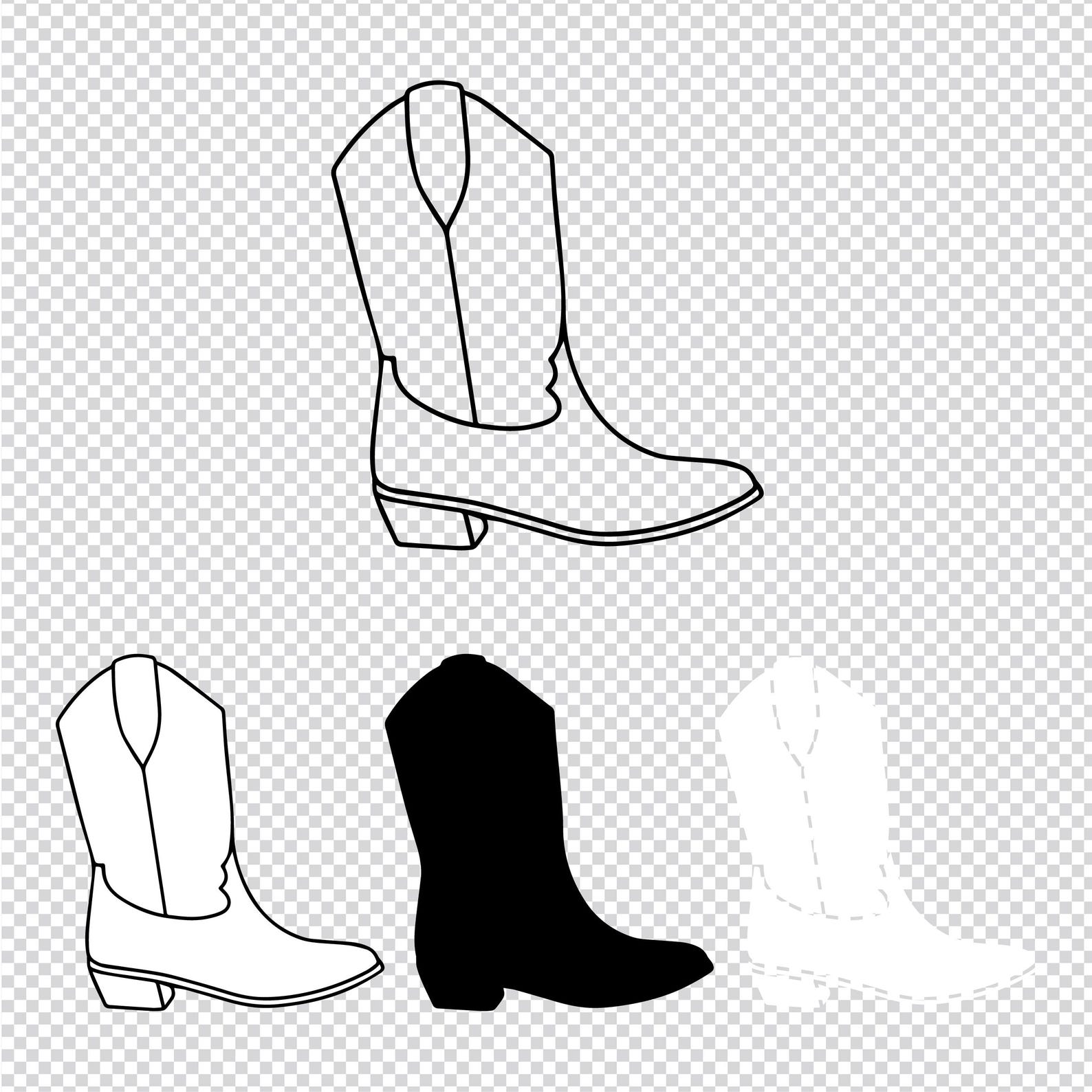Cowboy Boots - SVG PNG File Instant Digital Download - Shoes - Etsy