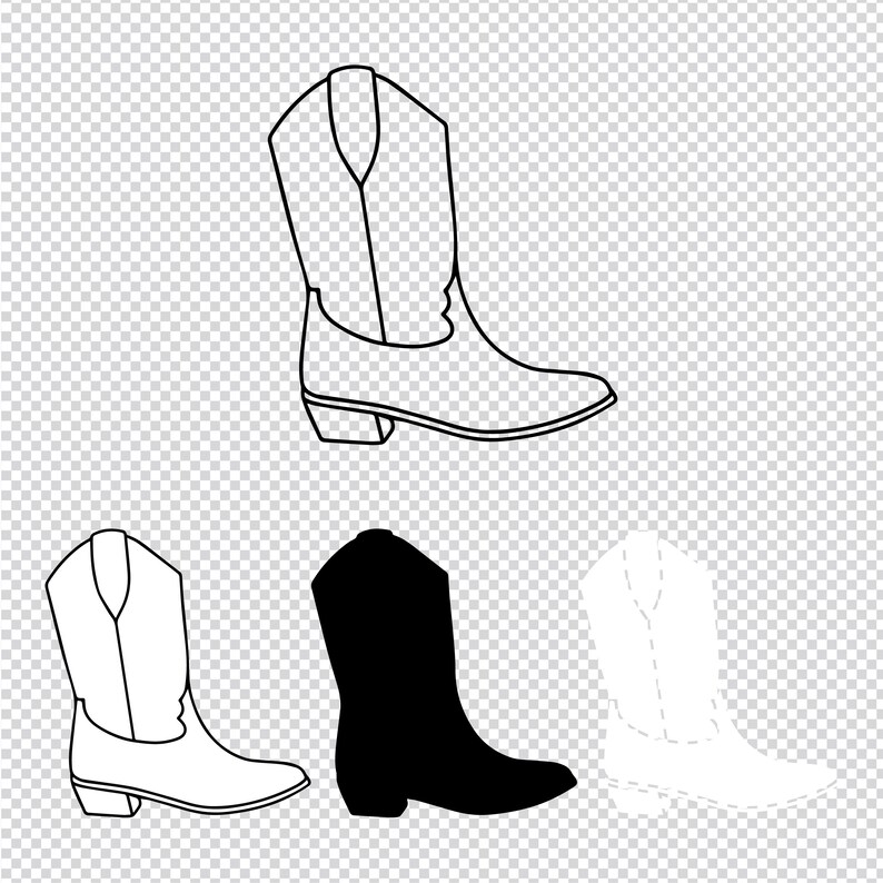 Cowboy Boots - SVG PNG File Instant Digital Download - Shoes - Etsy