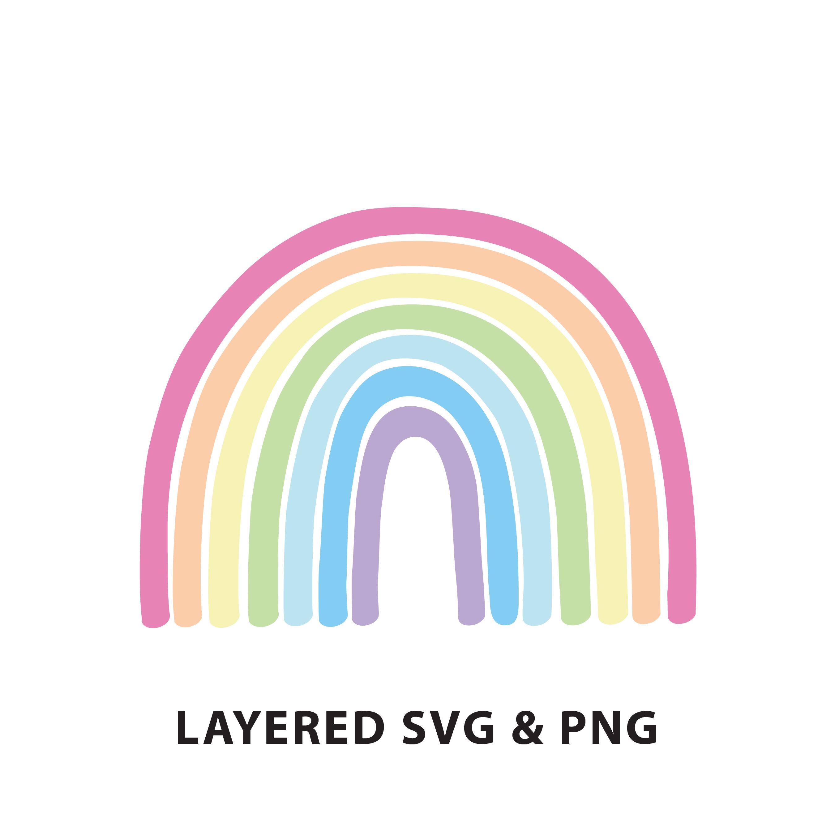 Rainbow - SVG PNG File Instant Digital Download - Rainbows - Nature - Etsy