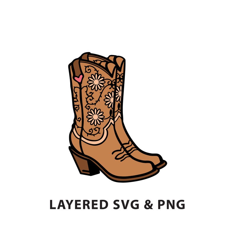 Cowboy Boots - SVG PNG File Instant Digital Download - Shoes - Etsy