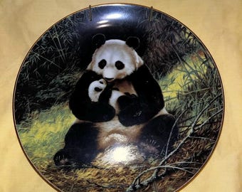 Vintage 1988 8" Panda Collector Plate. Artist Will Nelson "the Panda ...