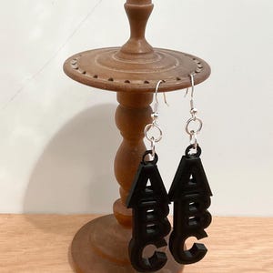 3D Printed ABC Earrings - Etsy