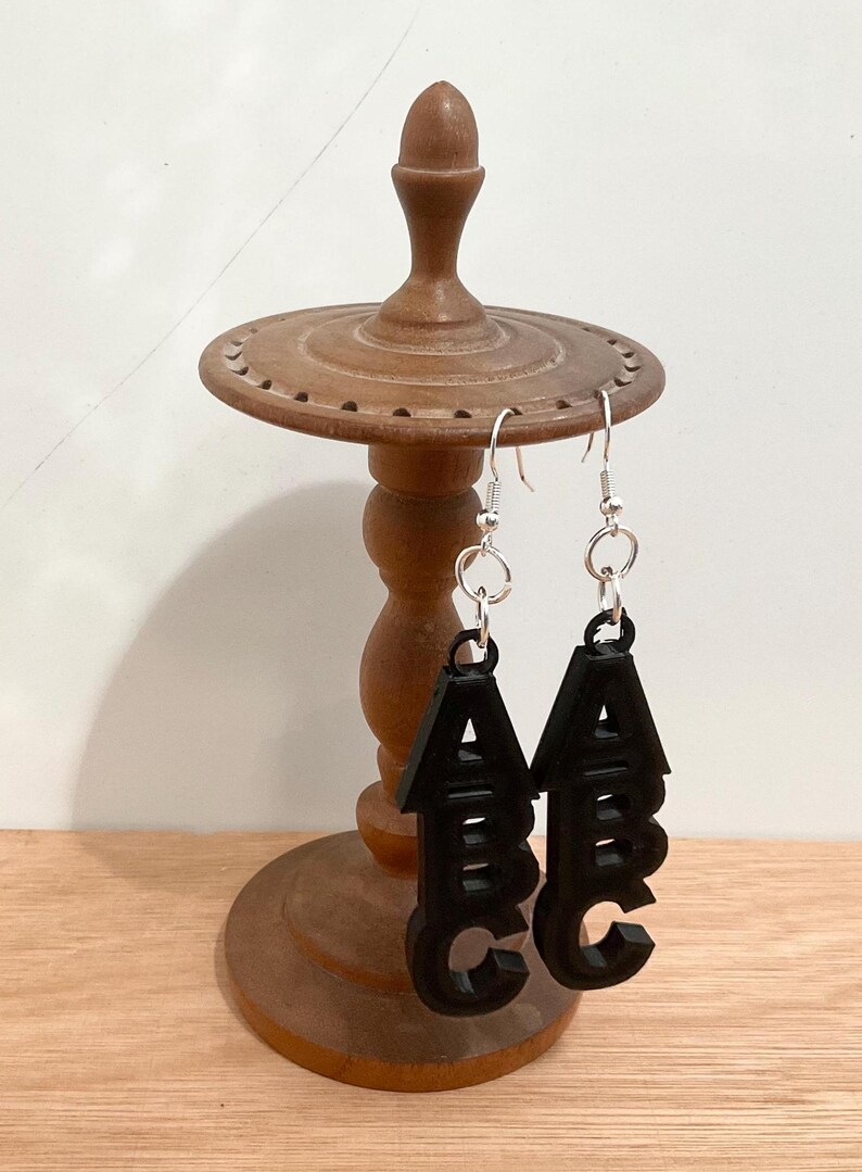 3D Printed ABC Earrings - Etsy