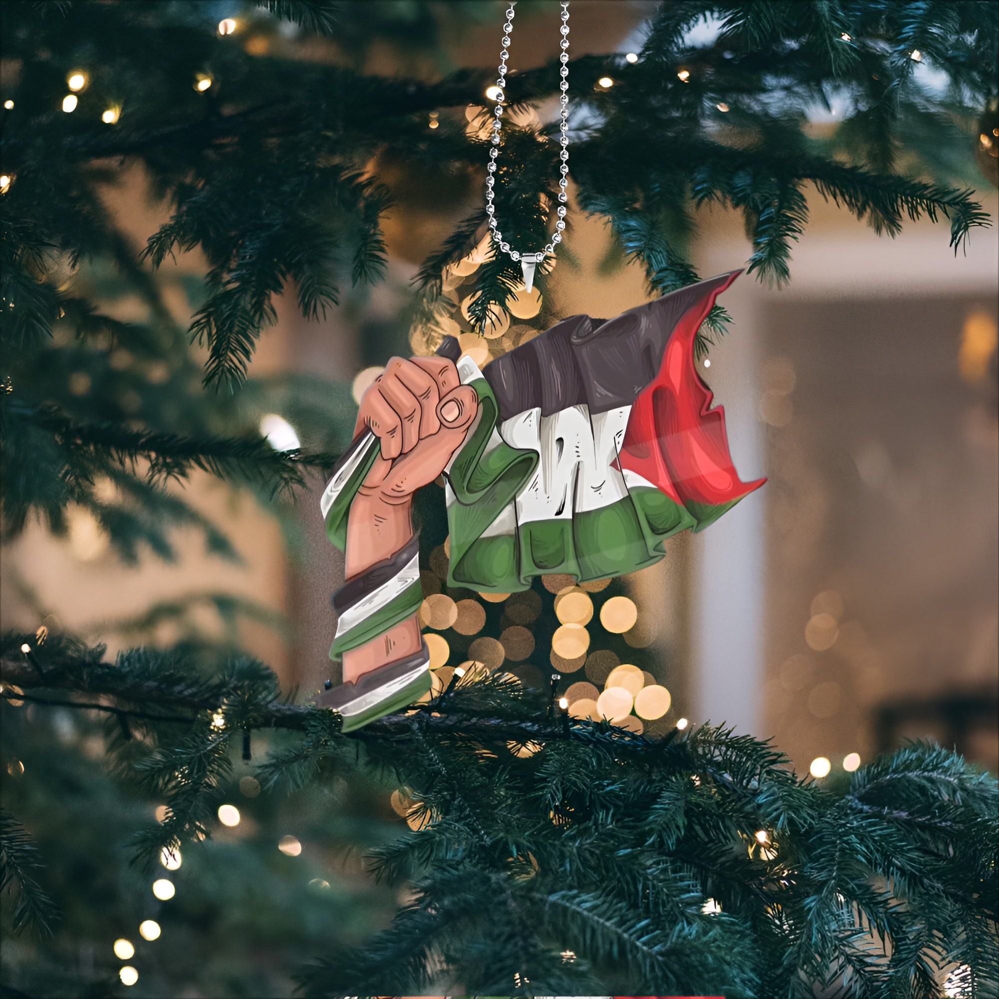 Palestine Flag, Gaza, Palestinian Ornament, Free Palestine Ornament ...