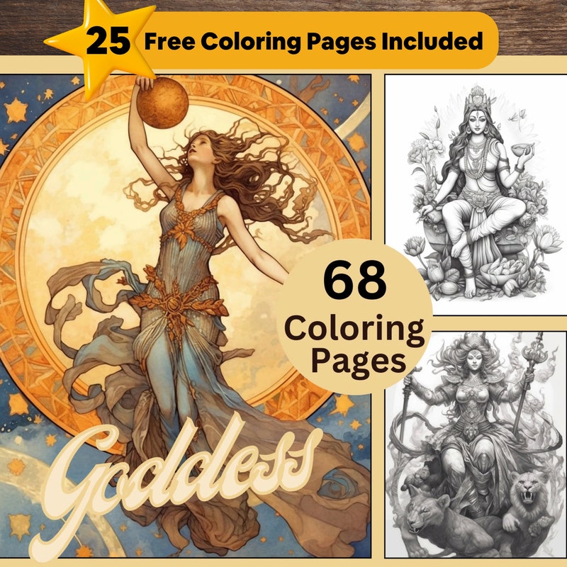 Goddess Coloring - Etsy