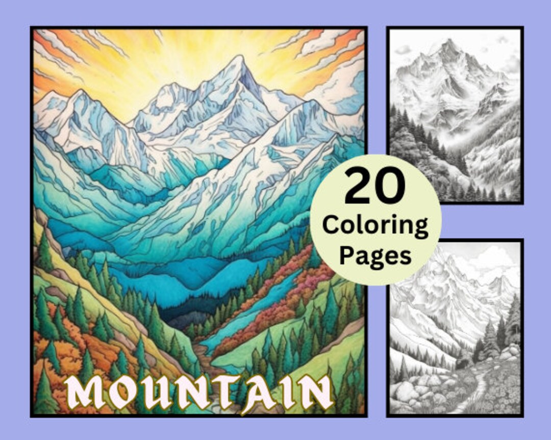 20 Mountains Coloring Pages, Landscaping Coloring Pages, Printable ...
