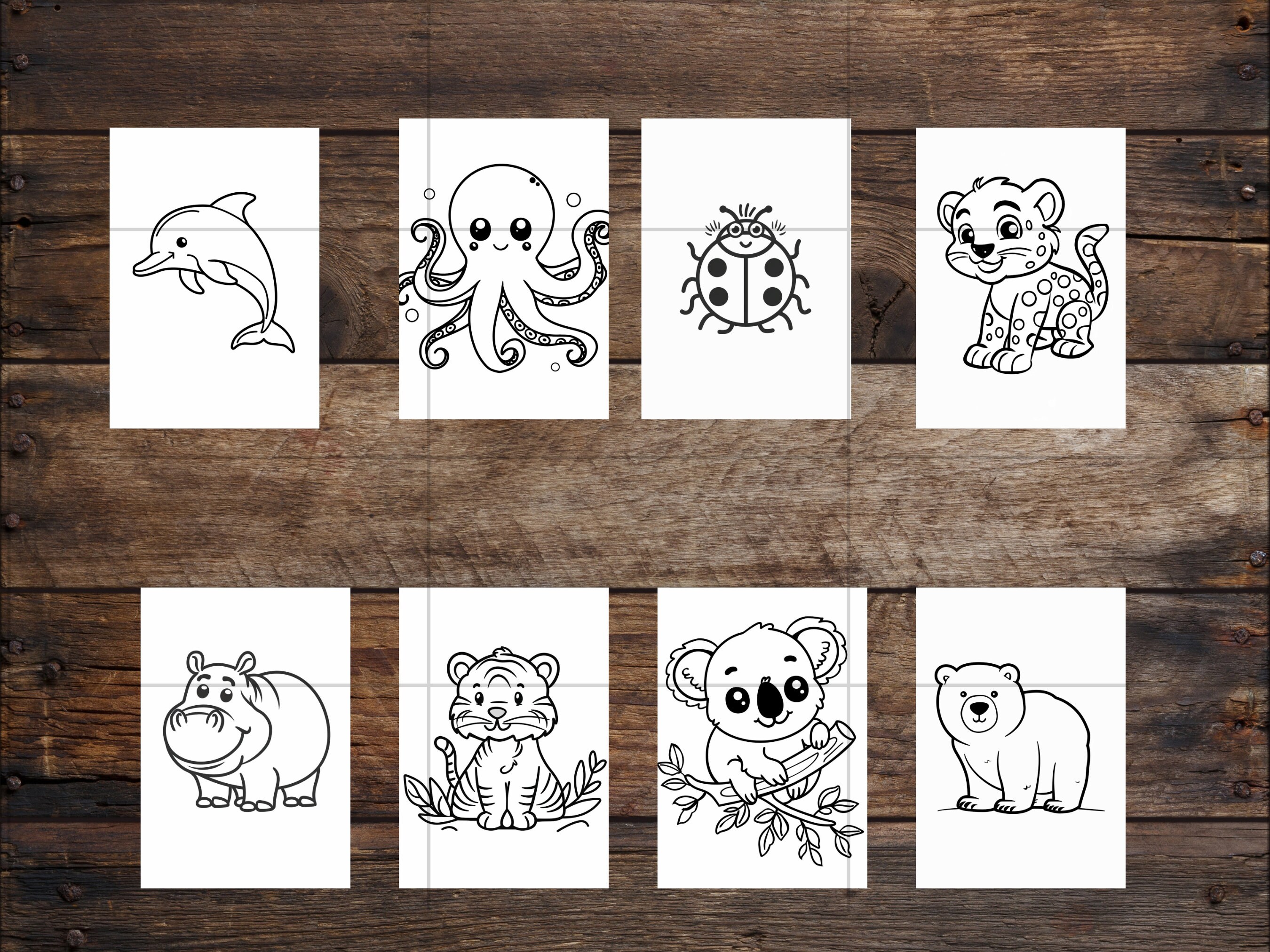 50 Animals Coloring Pages, Kids Coloring Pages, Preschoolers Toddlers ...