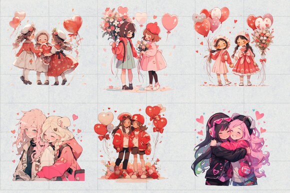 27 Best Friends Valentine's Day Clipart, Transparent Background ...