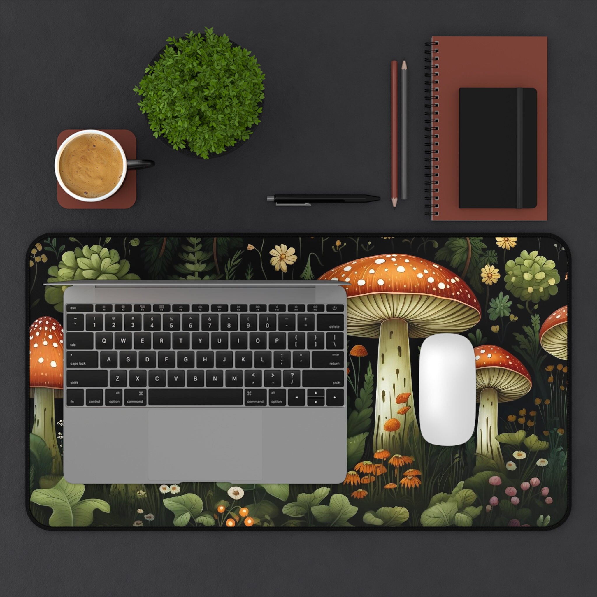 Mushroom Desk Mat, Mousepad Desk Mat, Gaming Mouse Pad, Large Mousepad ...