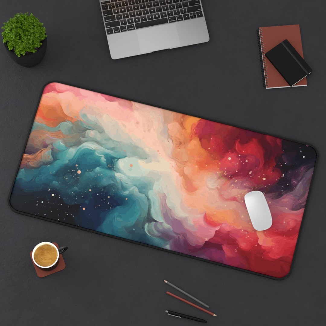 Colorful Galaxy Desk Mat, Cute Desk Mat, Colorful Desk Mat, Mousepad ...
