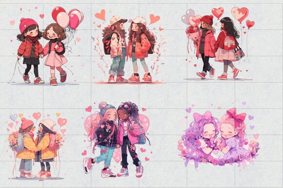 27 Best Friends Valentine's Day Clipart, Transparent Background ...