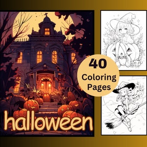 40 Halloween Coloring Pages for Adults and Kids, Coloring Activities ...