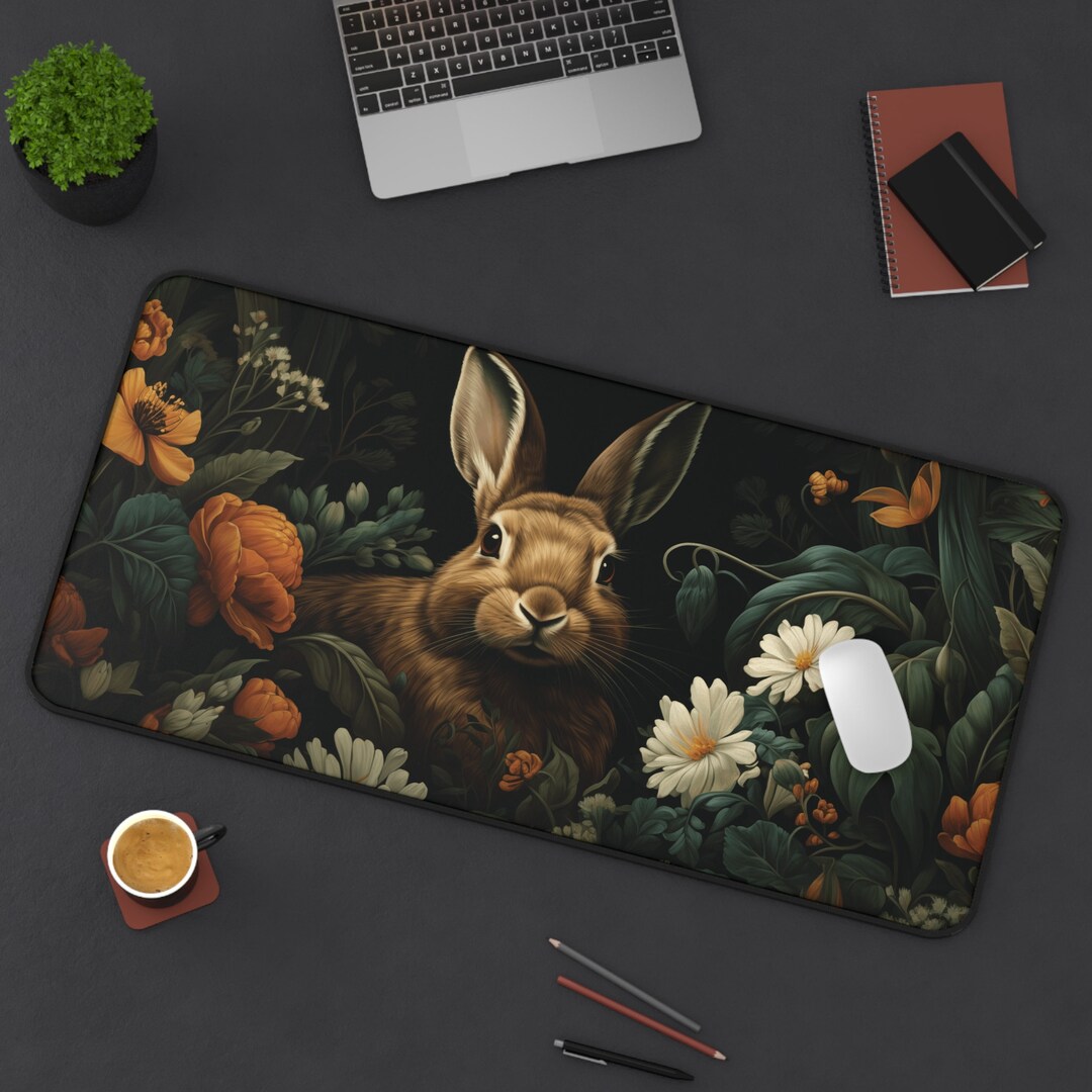 Rabbit Desk Mat, Animal Desk Mat, Large Desk Mat Mouse Pad, Deskmat ...