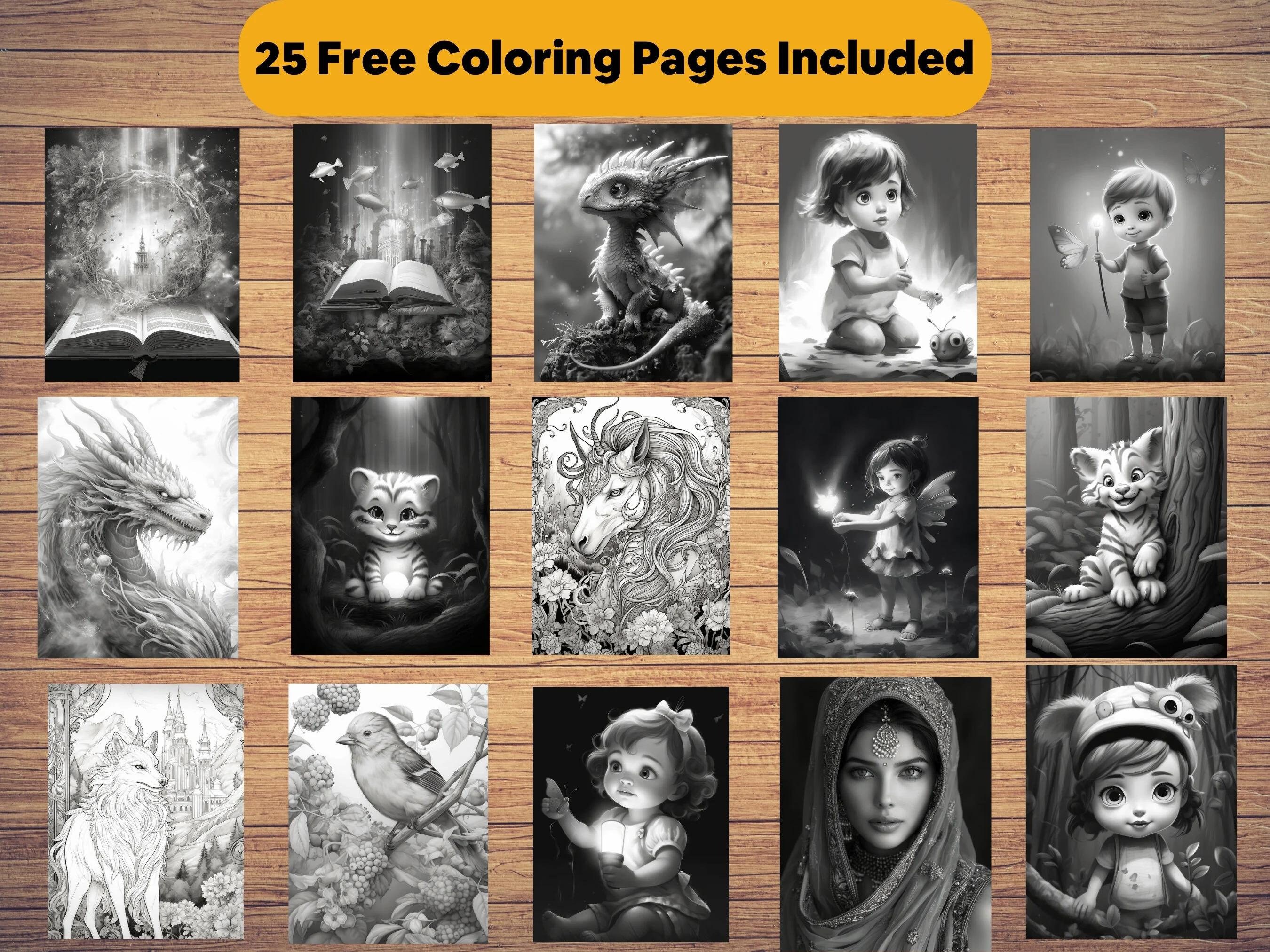 65 Trees Coloring Book, Printable Floral Coloring, Botanical Coloring ...