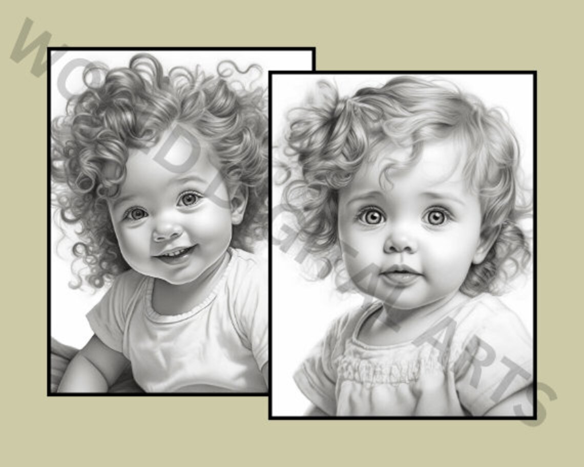 22 Cute Babies Coloring Pages Baby Coloring Book Kids - Etsy