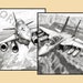 22 Flying Objects Coloring Pages, Flying Color Book, Grayscale Coloring ...
