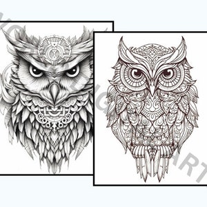 50 Owl Mandalas Coloring Book, Mandala Coloring Pages, Coloring for ...