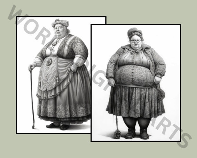 25 Pretty Chubby Women Coloring Pages, Plus Size Women Coloring Book ...