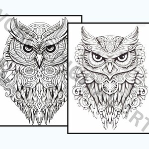 50 Owl Mandalas Coloring Book, Mandala Coloring Pages, Coloring for ...